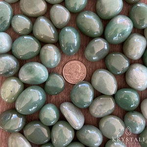 Tumbled Green Aventurine Stones | Bulk Gemstone for Luck & Opportunity ...