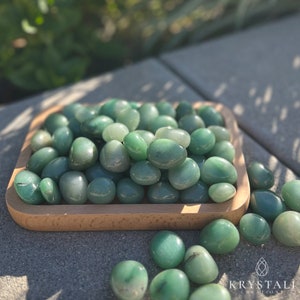 Tumbled Green Aventurine Stones | Bulk Gemstone for Luck & Opportunity ...