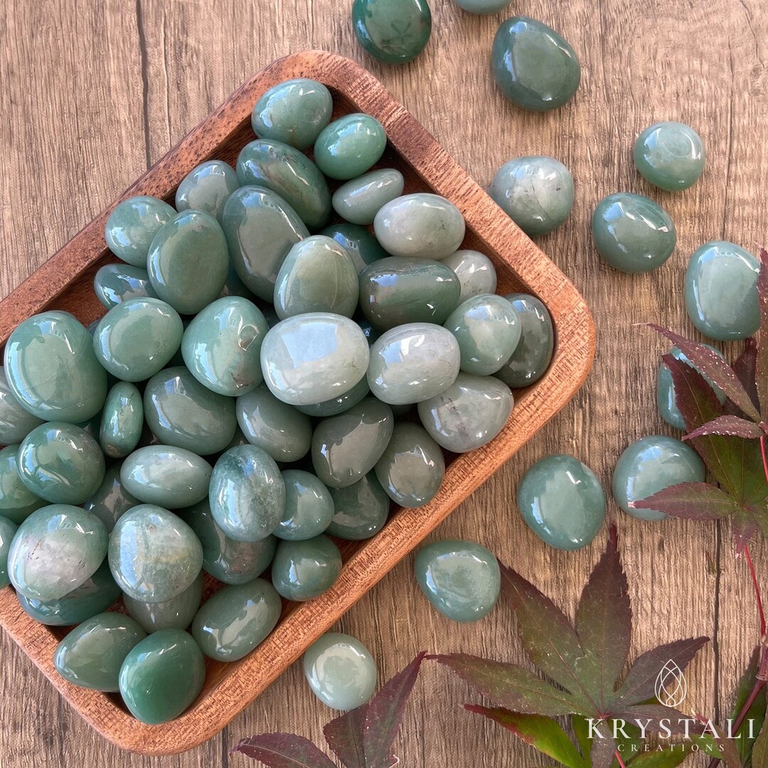 Tumbled Green Aventurine Stones | Bulk Gemstone for Luck & Opportunity ...