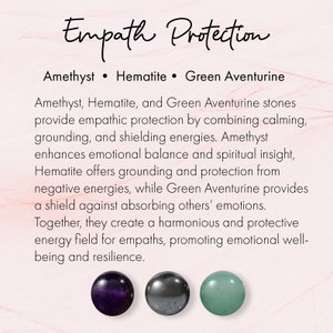 Empath Protection Bracelet | Amethyst, Hematite, Aventurine Gemstone - Etsy