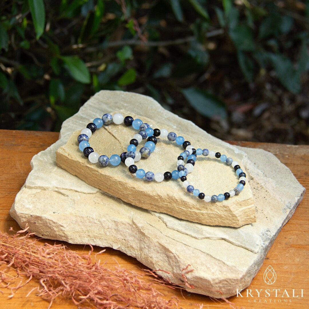 Positive Energy Bracelet | Gemstones for Positivity | White Jade ...