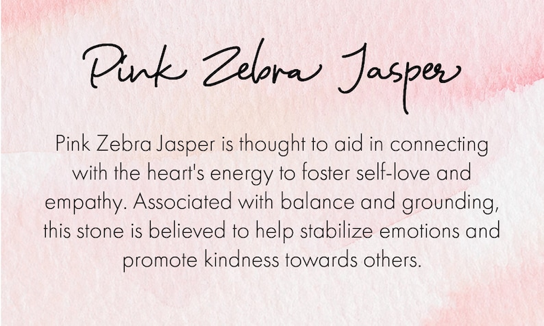 Matte Pink Zebra Jasper Bracelet | Crystal Beaded Elastic Accessory - Etsy