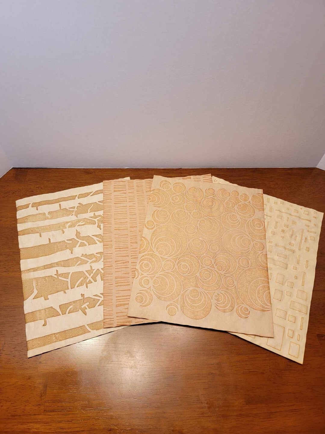 Coffee Dyed Paper Bundled With Coffee Dyed Patterned Paper for Junk ...