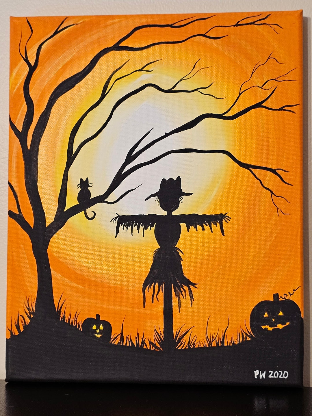 Scarecrow Acrylic Painting - Etsy
