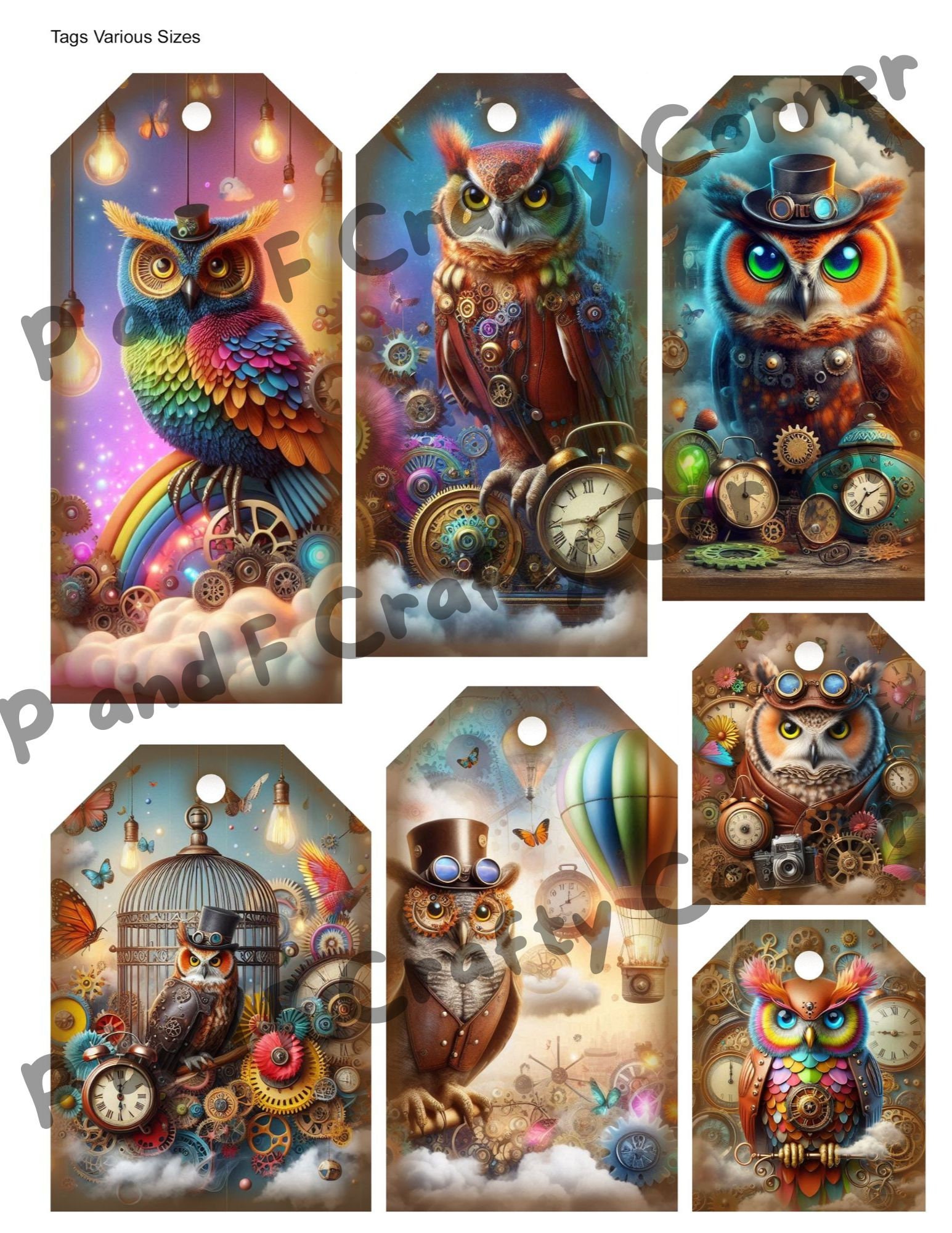 Digital Download Steampunk Owls Junk Journal Kit With Ephemera - Etsy