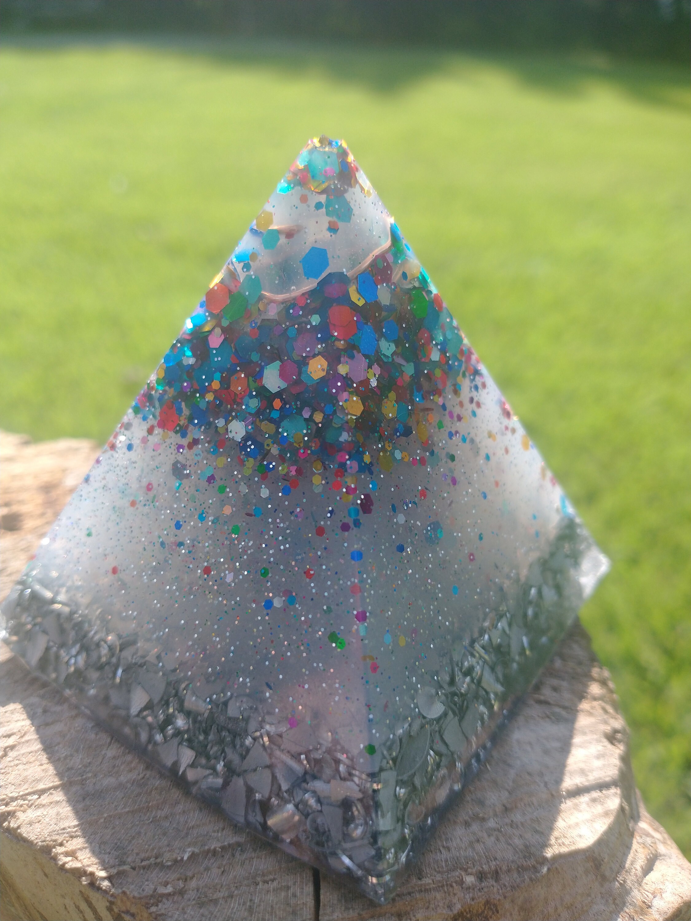 Orgonite Quartz With Aluminum Pyramid - Etsy