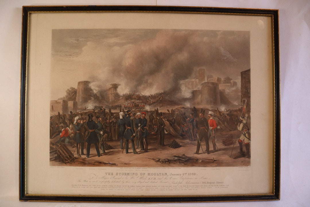 The Storming of Mooltan Aquatint Jan. 2 1849 by J. Harris - Etsy