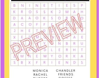 Friends Themed Birthday Party Games Bundle, Friends TV Show ,birthday ...