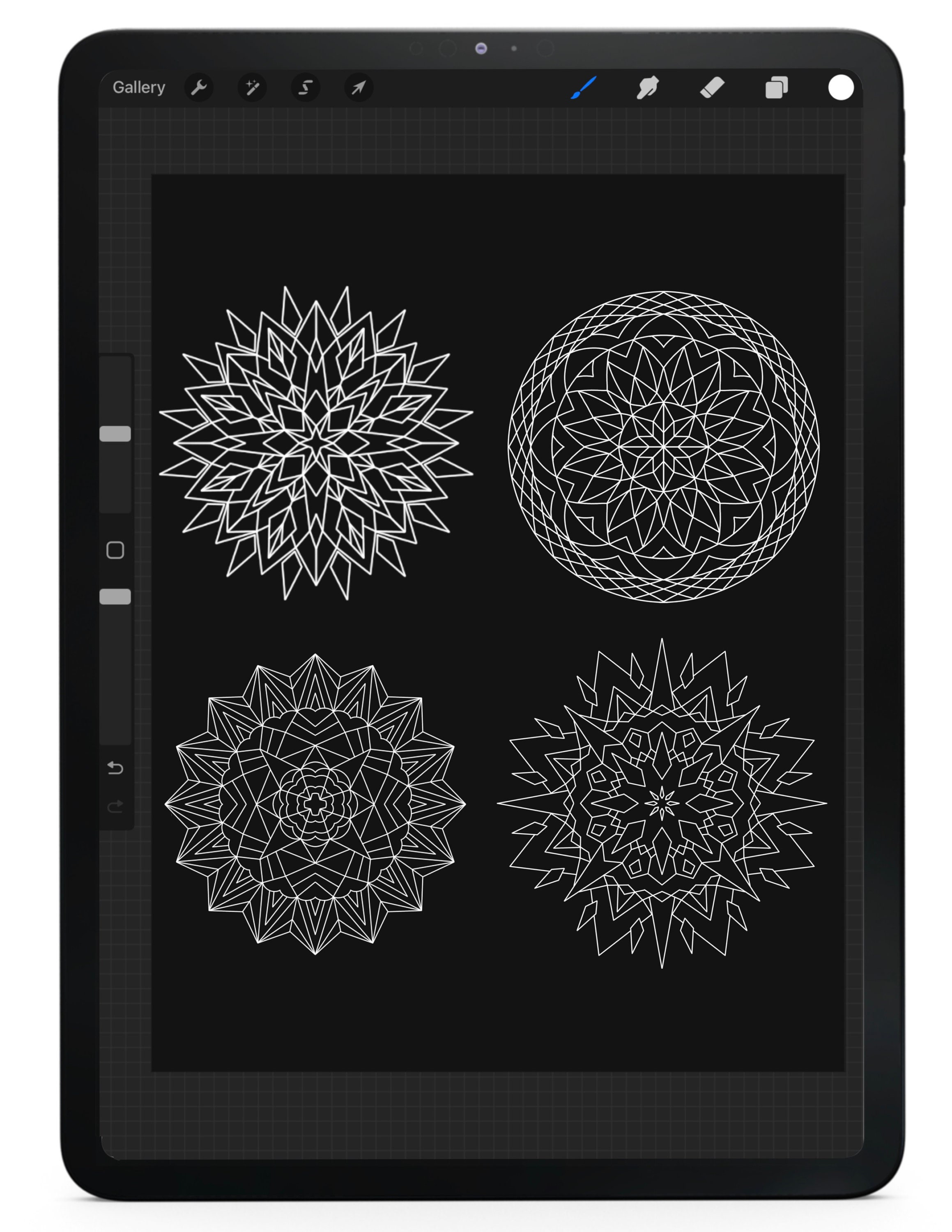 Mandala Tattoo, Mandala Procreate Stamps, Mandala Procreate Brushes. - Etsy