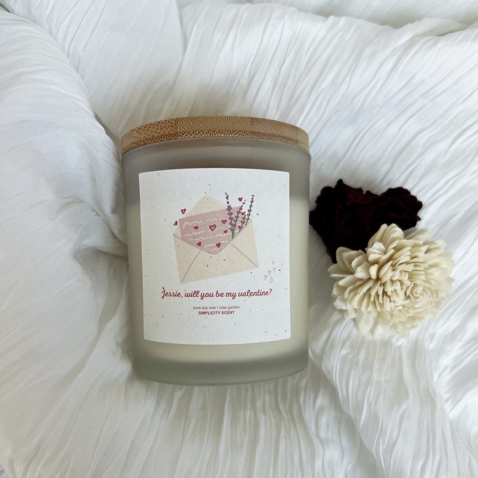 Personalized Valentine's Day Gift-gift for Her-customized Candle Gift ...