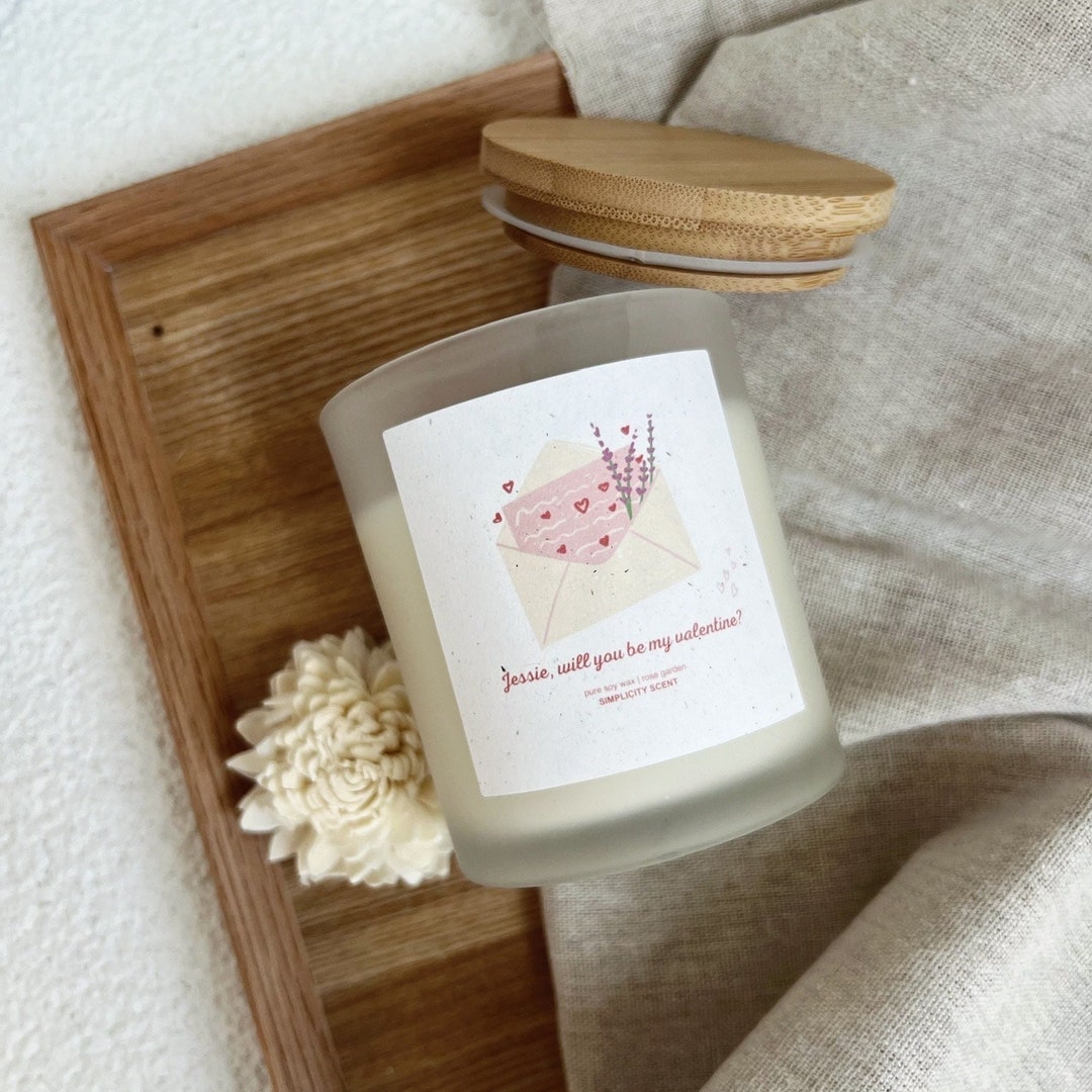 Personalized Valentine's Day Gift-gift for Her-customized Candle Gift ...