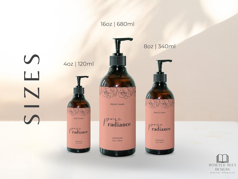 Editable Modern Round Bottle Label Template, Printable Shampoo Labels ...
