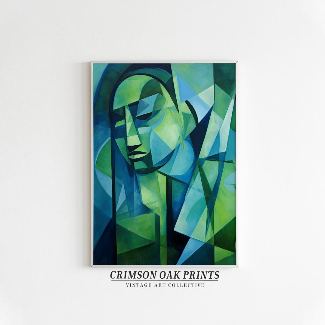Original Cubism Painting | Cubism Wall Art | Vintage Style Abstract ...