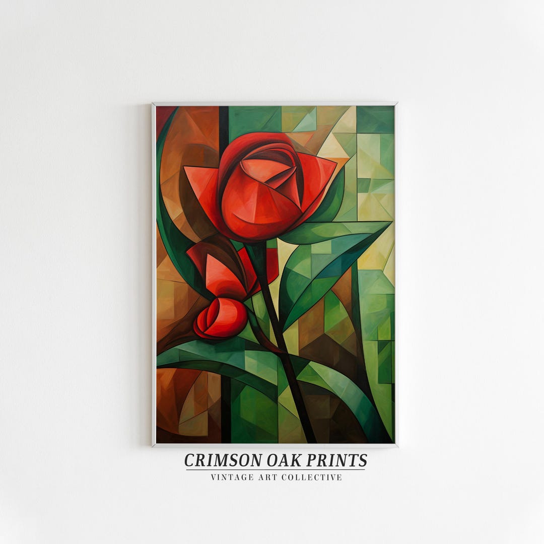 Original Cubism Painting | Cubism Art | Vintage Style Abstract Wall Art ...