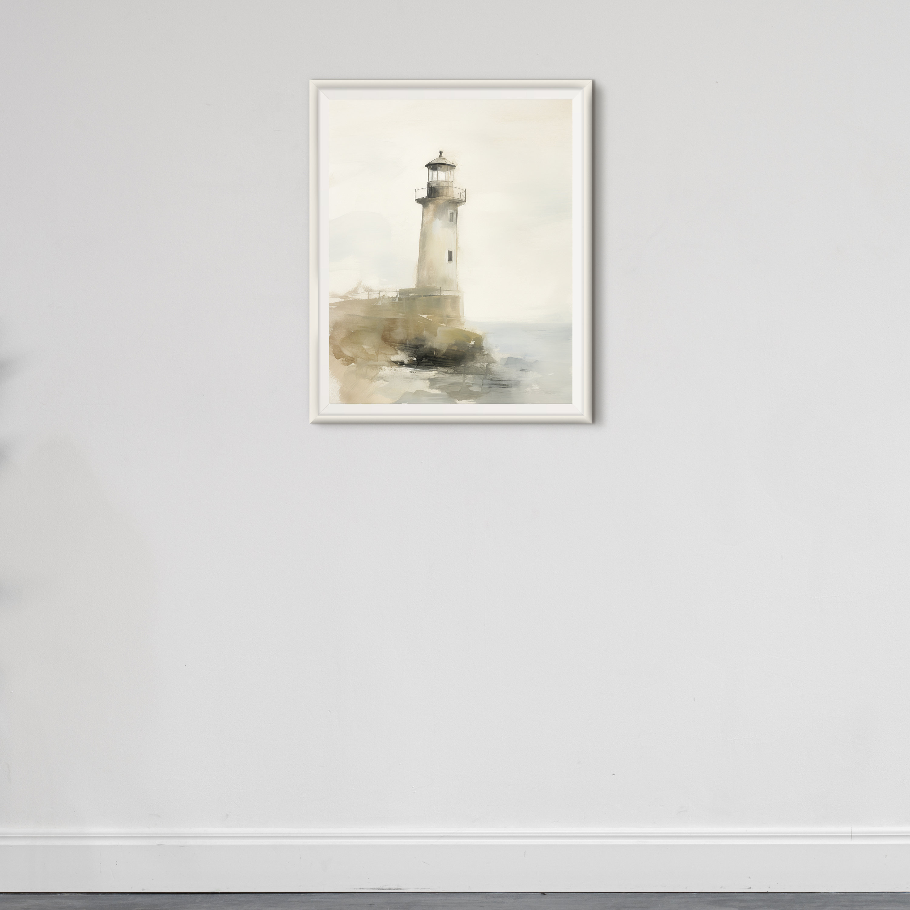 Vintage Lighthouse Print ,ocean Seascape, Nautical Landscape, Sea, Oil ...