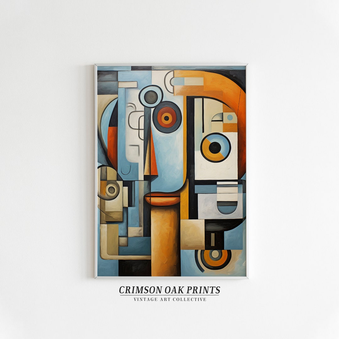 Original Cubism Painting | Cubism Art | Vintage Style Abstract Wall Art ...
