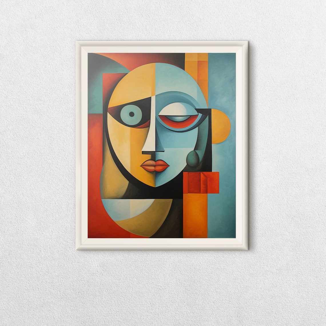 Original Cubism Painting | Cubism Art | Vintage Style Abstract Wall Art ...