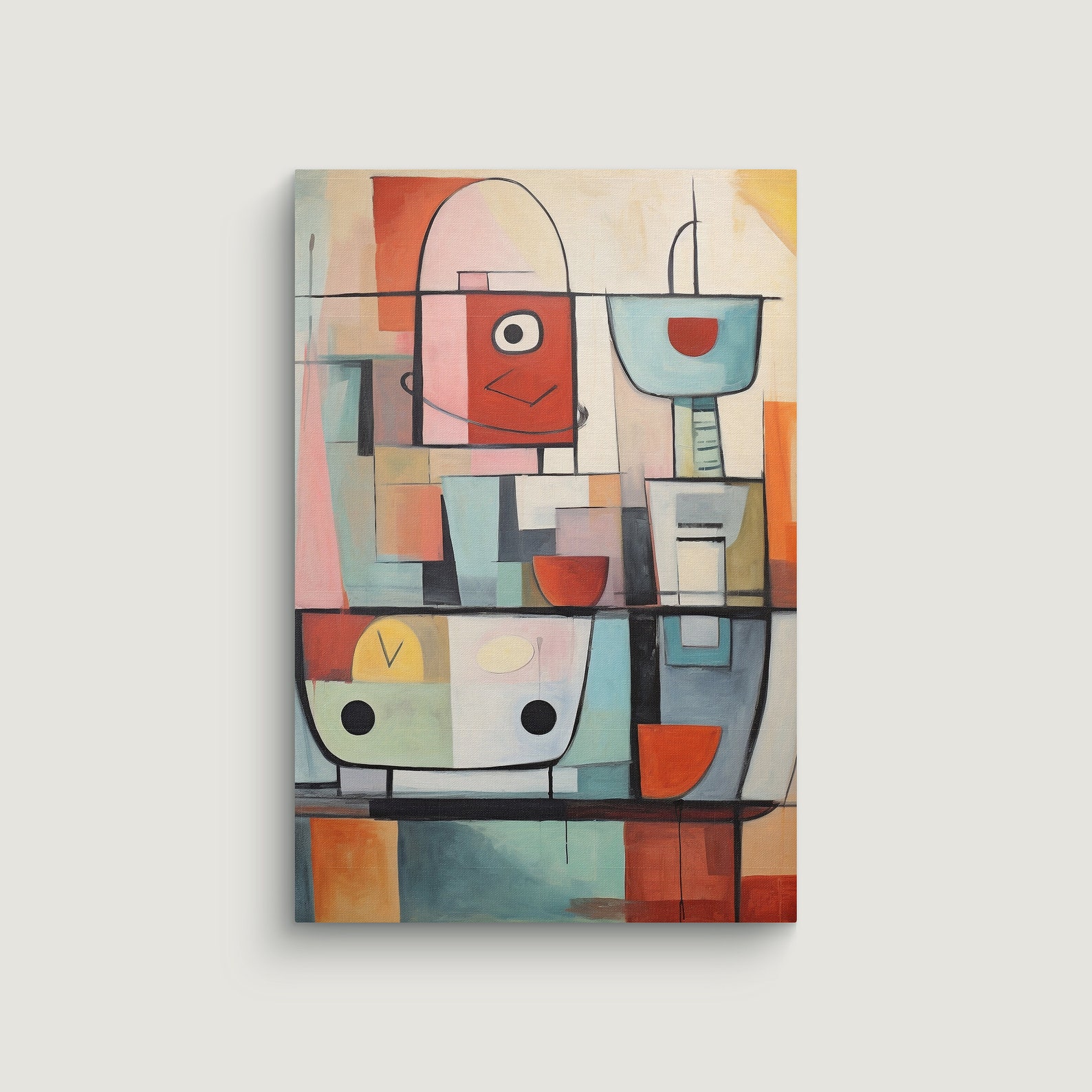 Original Cubism Painting | Cubism Art | Vintage Style Abstract Wall Art ...