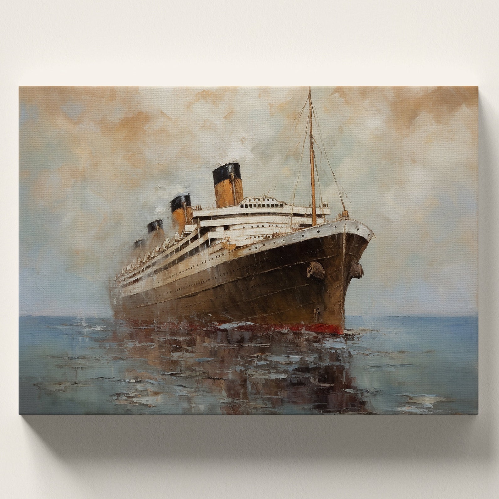 RMS Titanic Painting Vintage Wall Art Printable Art Original Painting ...