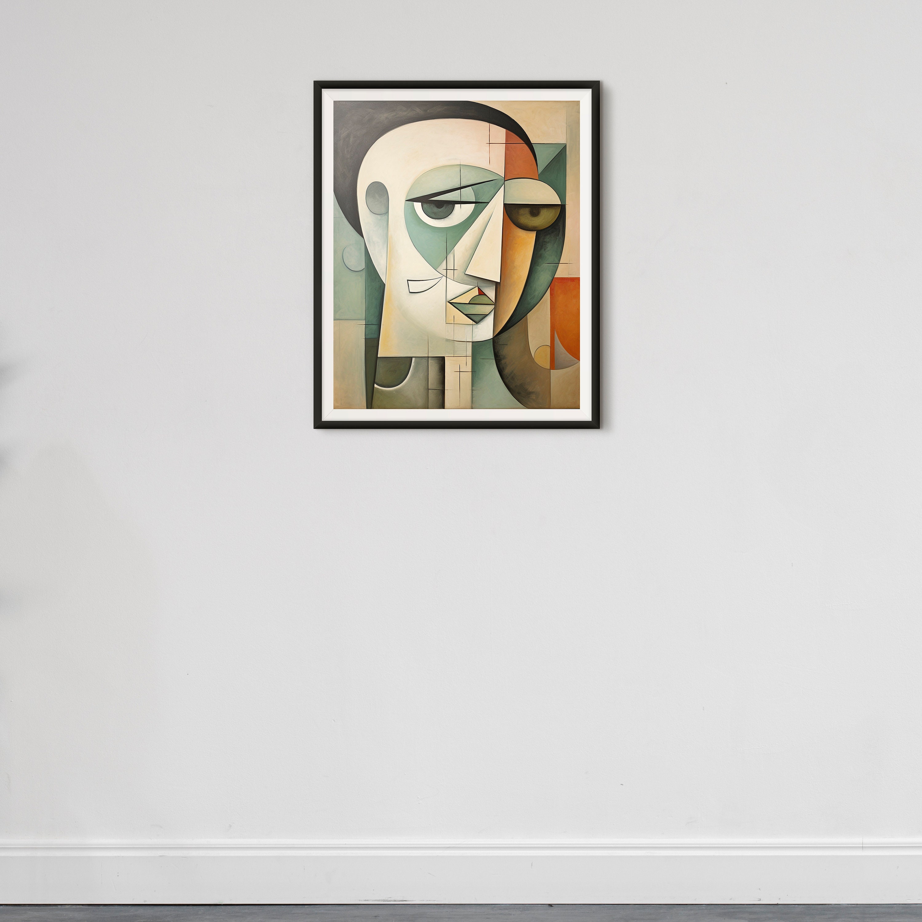 Cubist Painting, Vintage Artwork, Abstract Wall Decor Modern Art Print ...