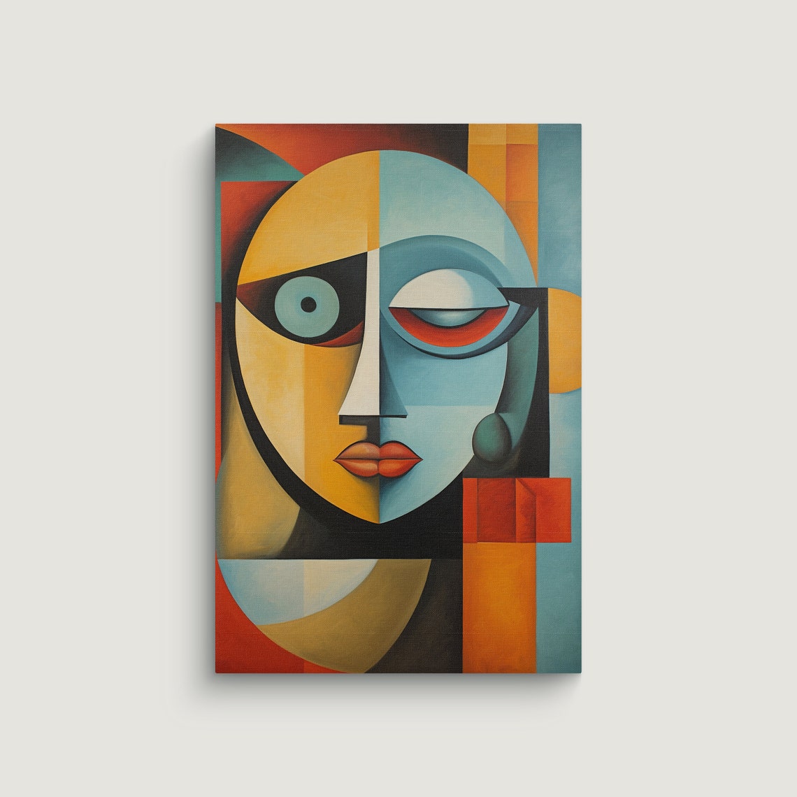 Cubist Art ,vintage Wall, Cubism, Art Print, Oil Painting, Printable ...