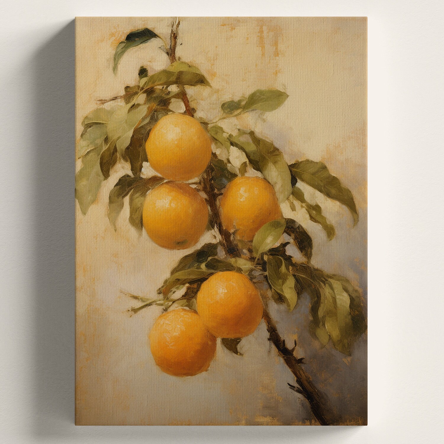 Impressionist Orange Painting, Printable Art Vintage Art Print Vintage ...
