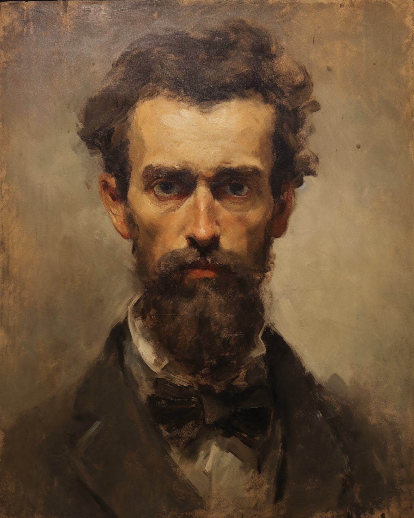 Vintage Portrait Painting Man Portrait Art Print Gentleman Oil Painting ...