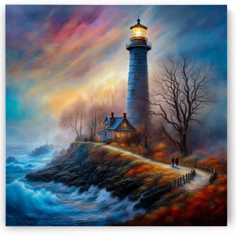 Lighthouse Canvas - Etsy