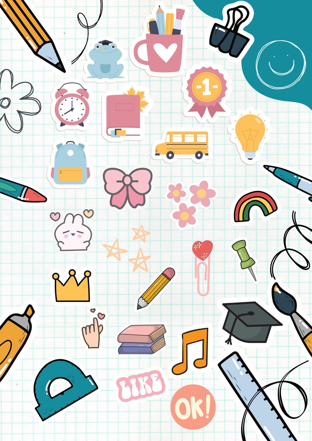 Sticker School Teacher Sticker Svg back to School, School, Work Journal ...