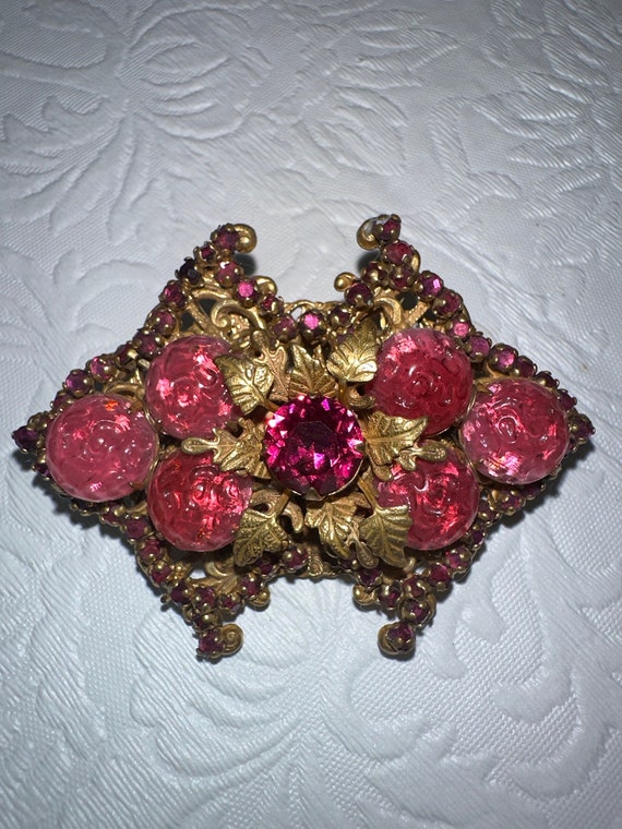 Miriam Haskel Vintage Pin Brooch - Gem