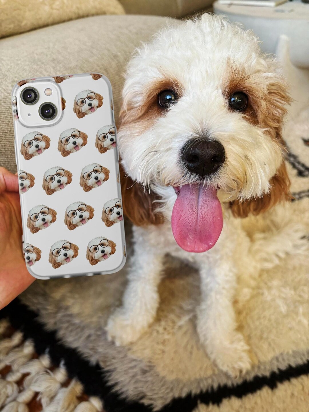 Custom Pet Phone Case Wearing Glasses Using Pet Photo Dog Cat Phone ...