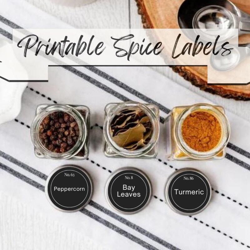Round Spice Labels - Etsy