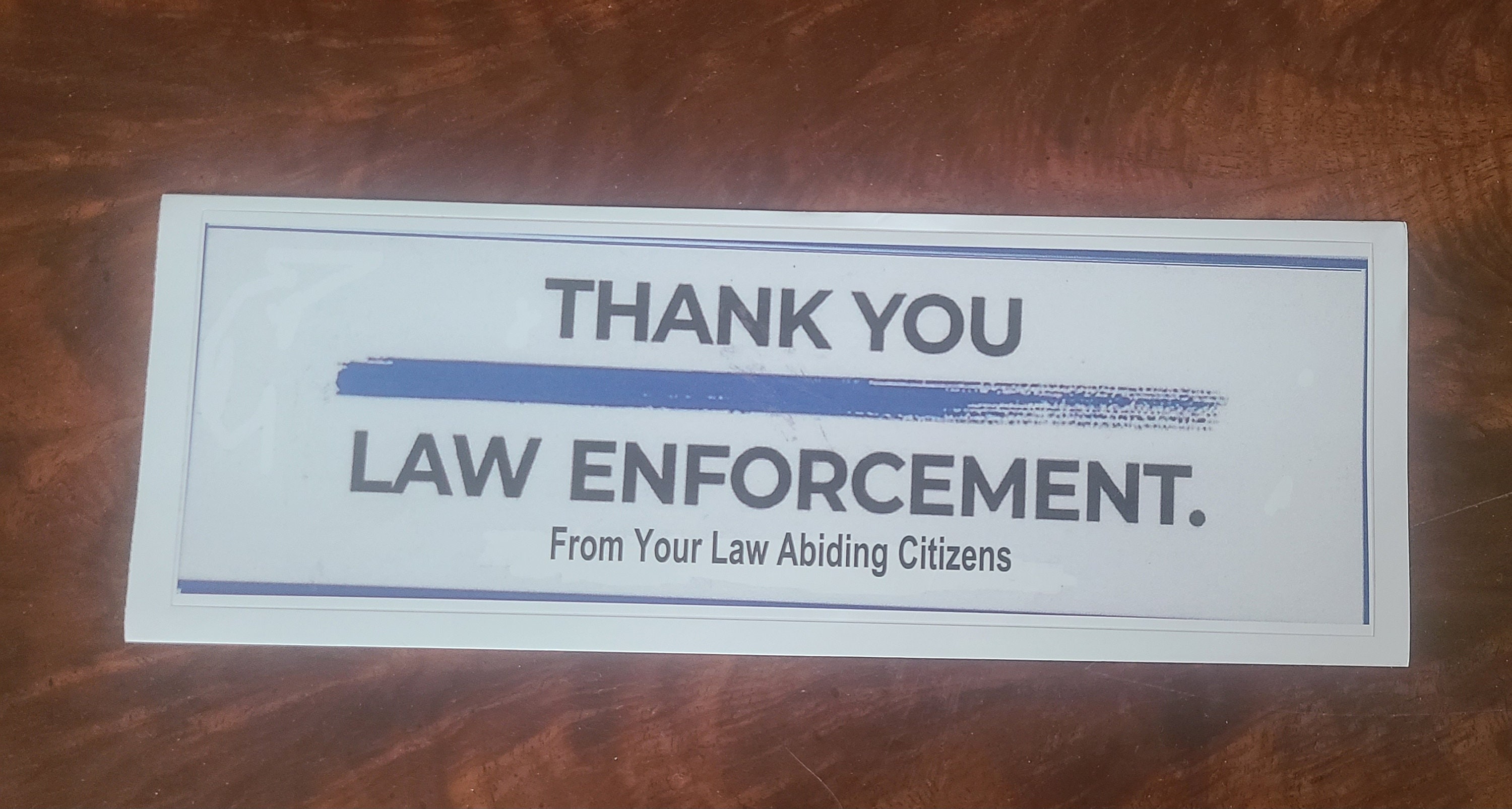Thank You Law Enforcement Bumper Sticker - Etsy