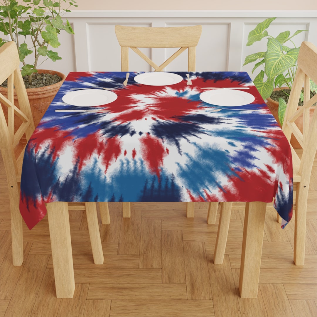 Red White Blue Tablecloth, 4th of July Tablecloth, Patriot Tablecloth ...