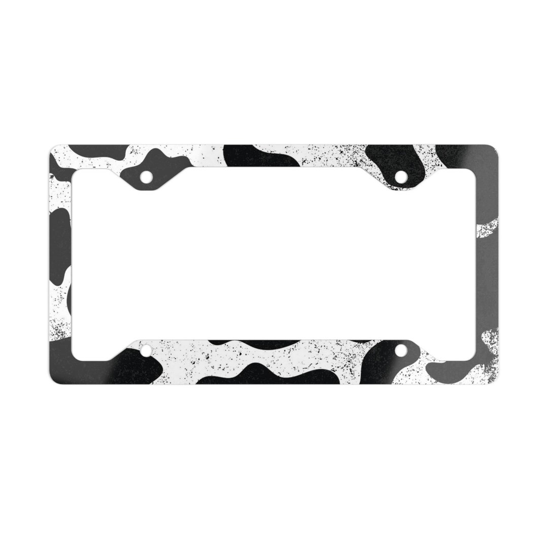 Cow Print Metal License Plate Frame | Front License Plate Frame | Cow ...