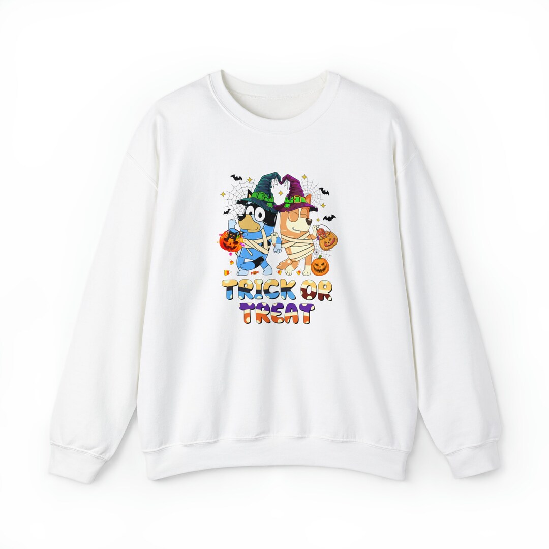 Trick or Treat Bluey Unisex Heavy Blend™ Crewneck Sweatshirt Bluey ...