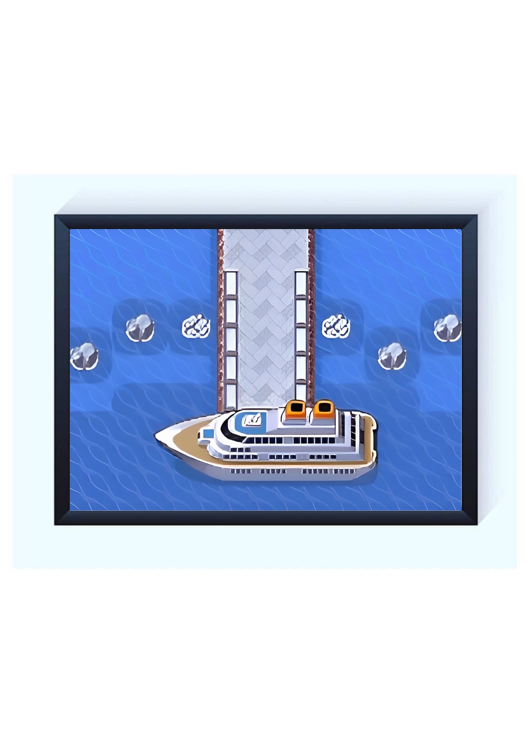 SS.ANNE Pokemon Framed Print Poster / Pokemongift - - Games Room Decor ...