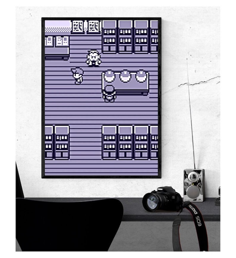 Pokemon Professor Oak Lab Framed Print Exclusive Artwork for Pokemon ...