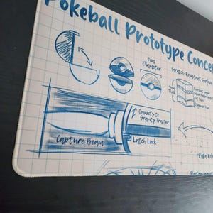 Pokeball Blueprint Pokemon Art Framed Print / Mats - Etsy