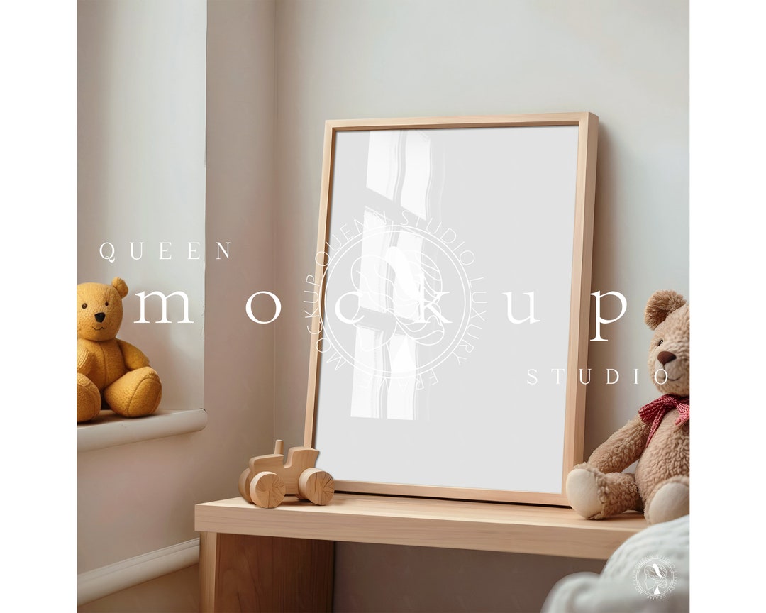 Nursery Frame Mockup:kids Room Scene, 4x3 PSD Art Display, Poster ...