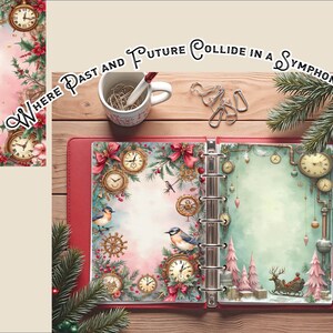 25 Steampunk Christmas Yuletide Digital Papers | Victorian Clockwork ...