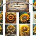Steampunk Mechanical Sunflower Digital Papers - 12x12 Jpgs, PDF ...