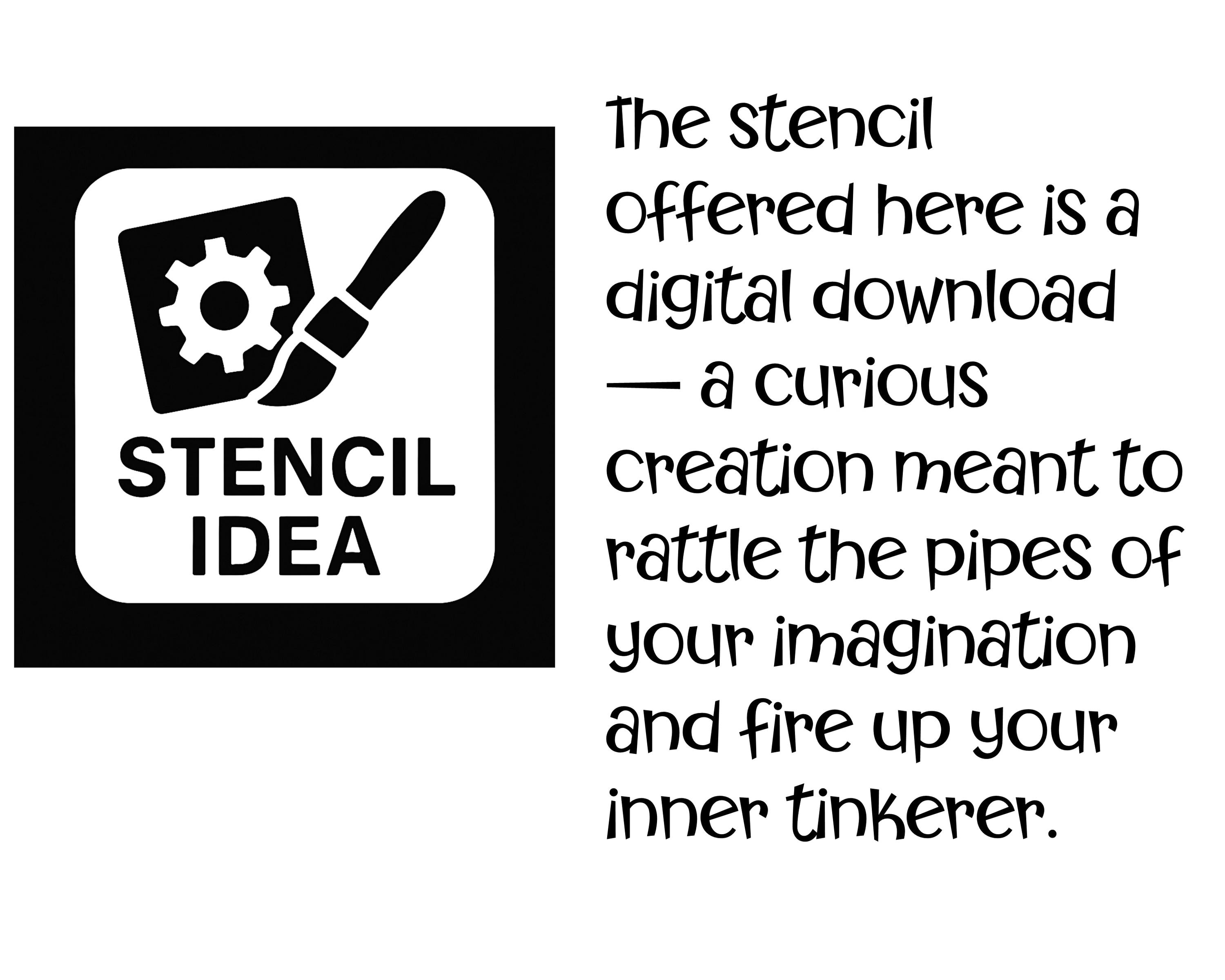 Steampunk Pipe Stencil 6x6 – Industrial Pattern Svg, Png, Jpg – Pipes ...