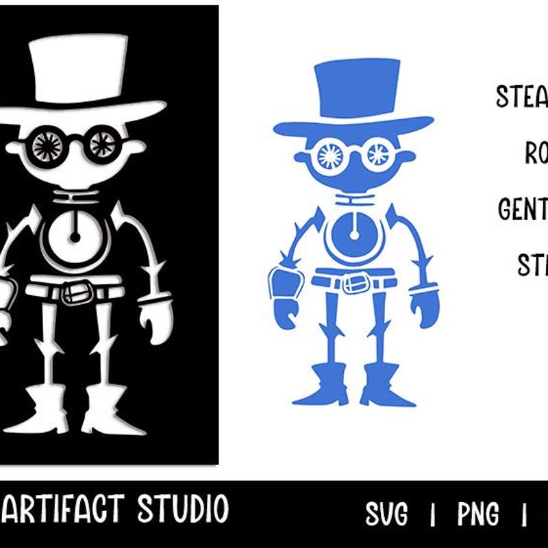Top Hat Robot - Etsy