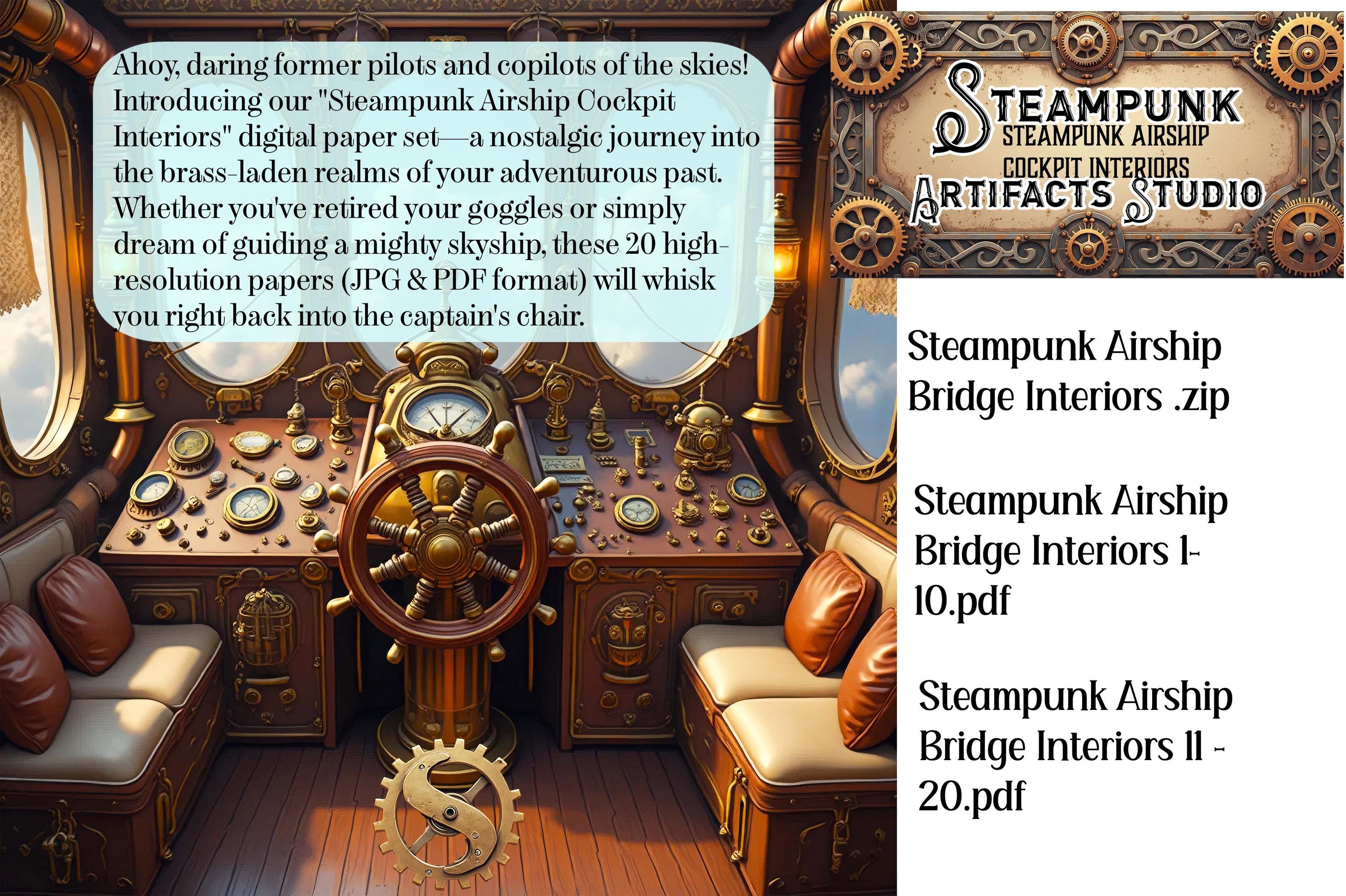 Steampunk Airship Cockpit Interiors - 20 Papers for Former Aeronauts ...