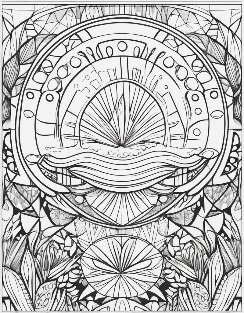 Water Themed Adult Coloring Pages - Etsy