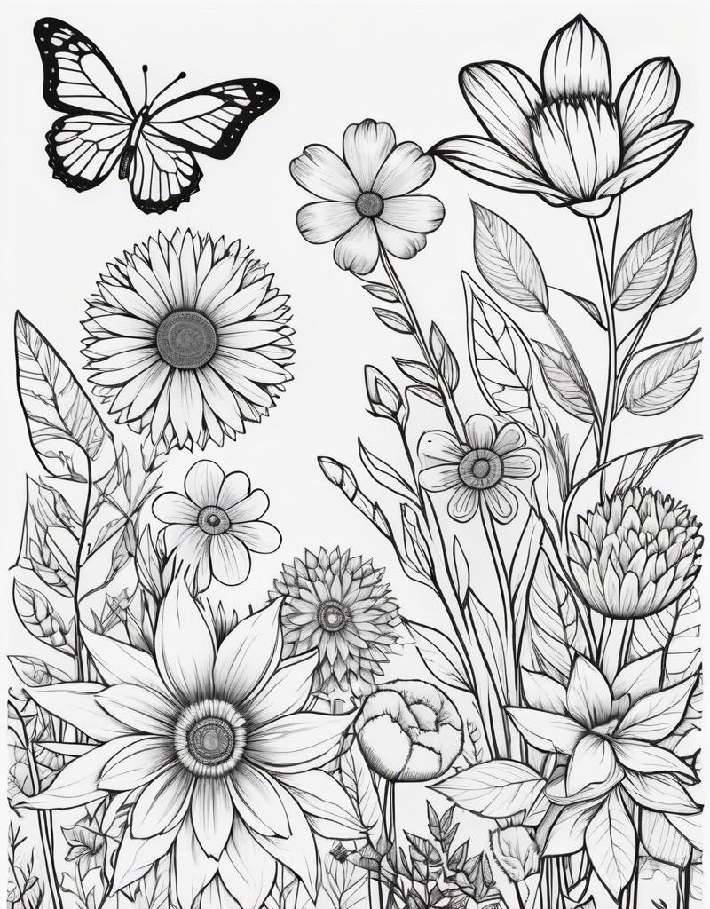 Nature Themed Adult Coloring Pages - Etsy