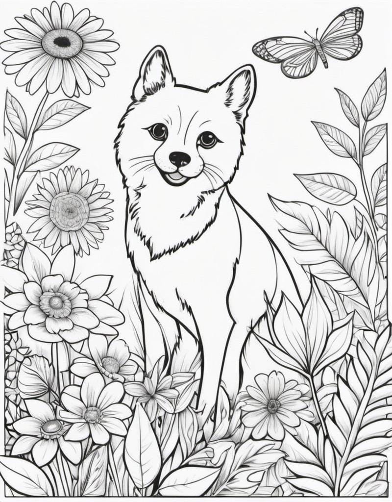 Nature Themed Adult Coloring Pages - Etsy