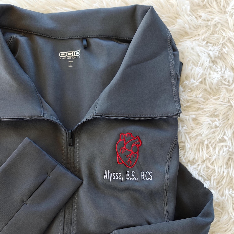 Echocardiographer Full Zip up Jacket, Embroidered Cardiac Nurse Jacket ...