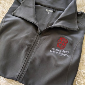 Echocardiographer Full Zip up Jacket, Embroidered Cardiac Nurse Jacket ...